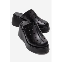 Nives Leder-Keilabsatz-Sandale
