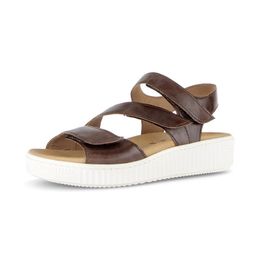 Gabor Damen Riemchensandale Plateau, Bequemschuh, Sandalette, Sommerschuh mit Ziern&auml;hten 39