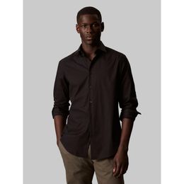 Calvin Klein Herren Businesshemd &raquo;REG ESNTL POPLIN STR SLD&laquo; Regular fit, mit Rundhalsausschnitt schwarz 37, N-Gr