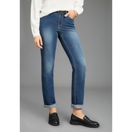 Arizona Damen Gerade Jeans gerade geschnitten, normale Passform, hohe Leibh&ouml;he blau 88, K + L Gr