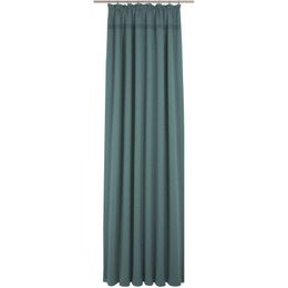 WIRTH Vorhang &raquo;Wiessee&laquo; Kr&auml;uselband 1 Stk. tlg. gr&uuml;n Jacquard, Baumwolle, Leinen, Modal 245cm, Kr&auml;uselband, 150cm
