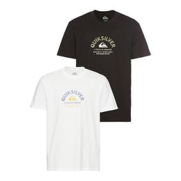 Quiksilver Herren T-Shirt &raquo;BEST PLACE SHORT SLEEVE TEE PACK YM&laquo; Packung, 2er-Pack, 2 Stk. Kurzarm-Design, aus Baumwolle, erh&auml;ltlich in den Gr&ouml;&szlig;en S 