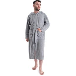OTTO home Herrenbademantel &raquo;Nela, ideal f&uuml;r Sauna & Spa, Hotelbademantel, Morgenmantel&laquo; 1 Stk. einfarbig, S-4XL, mit Rei&szlig;verschluss grau Leichtfrottee