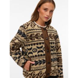 V&eacute;ro Moda Vero Moda Damen Fleecejacke &raquo;VMLINDAU SHORT JACKET&laquo; Polyester braun S