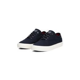 Tommy Hilfiger Herren Sneaker &raquo;TH HI VULC LOW OXFORD TWILL&laquo; , Freizeitschuh, Halbschuh, Schn&uuml;rschuh mit Label an der Ferse blau 45