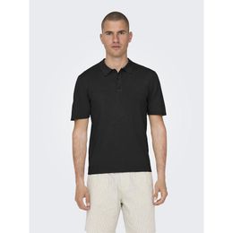 Only & Sons Only & Sons Herren ONLY & SONS Poloshirt &raquo;ONSWYLER LIFE REG 14 SS POLO KNIT NOOS&laquo; schwarz L