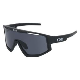 Bliz ZB7013 FUSION SMALL | Unisex-Sonnenbrille | Fassung: Randlos, Geometrisch, Kunststoff, Schwarz Matt | Glasfarbe: Grau