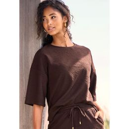Venice Beach Damen Rundhalsshirt aus softer Strukturware, Oversize-Shirt, Sommershirt, casual 36/38