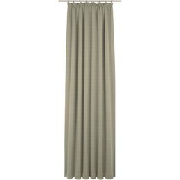 WIRTH Vorhang &raquo;Torbole&laquo; Kr&auml;uselband 1 Stk. tlg. gr&uuml;n Jacquard, Baumwolle, Polyester 145cm, Kr&auml;uselband, 132cm