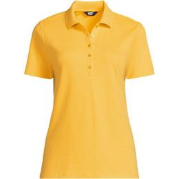 LANDS' END Supima Polo-Shirt f&uuml;r Damen, Damen, size: regular, Gelb, Baumwolle, by Lands' End