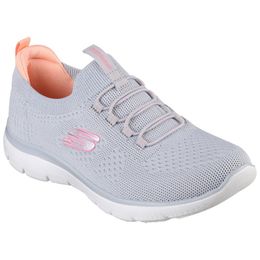 Skechers Damen Slip-On Sneaker &raquo;SUMMITS&laquo; , Freizeitschuh, Halbschuh, Slipper mit flexibler Traktionslaufsohle grau 43