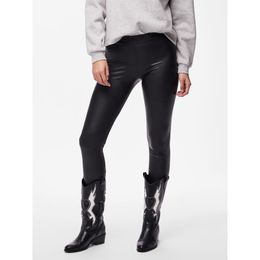 Pieces Damen Pieces Leggings &raquo;PCNEW SHINY FLEECE LEGGINGS NOOS&laquo; schwarz M (38), N-Gr