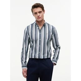 Tommy Hilfiger Herren Langarmhemd &raquo;POPLIN MULTI STPE SHIRT&laquo; Regular Fit blau L (52), N-Gr