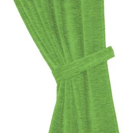 WIRTH Raffhalter &raquo;Thermo-Chenille 288g/m&sup2;&laquo; 2-er Set gr&uuml;n Polyacryl B/H/L: 60cm x 6cm