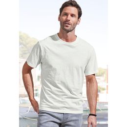 John Devin Herren T-Shirt &raquo;mit Slub-Garn Struktur&laquo; aus leichter, strukturierter Baumwollqualit&auml;t wei&szlig; XL (56/58)