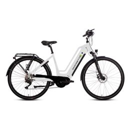 Saxonette Unisex SAXONETTE &raquo;Deluxe Sport TRAPEZ&laquo; 9 Gang Shimano Alivio Schaltwerk Kettenschaltung Mittelmotor 250 W (mit integr. Akku), Elektrofahrrad