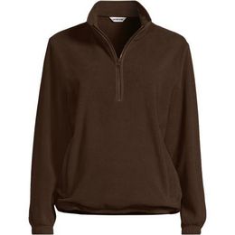LANDS' END Anyweather Fleece-Pullover mit Rei&szlig;verschluss f&uuml;r Damen, Damen, size: regular, Braun, Polyester, by Lands' End