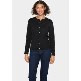 Saint Tropez Damen Strickjacke &raquo;JemmaSZ Cardigan&laquo; mit Zierkn&ouml;pfen schwarz S