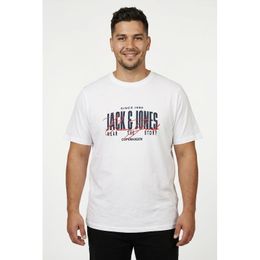 Jack & Jones PlusSize Jack & Jones Plussize Herren Jack & Jones PlusSize T-Shirt &raquo;JJAERO TEE SS CREW NECK PLS&laquo; Baumwolle, regular fit wei&szlig; 5XL