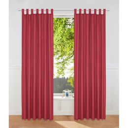 OTTO home Vorhang &raquo;Raja&laquo; Schlaufen 2 Stk. tlg. 2er-Set, Bestseller, einfarbig, modern, pflegeleichte Mikrofaser rot Polyester, Recyceltes Material 