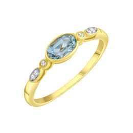 Firetti Damen Fingerring &raquo;Schmuck Geschenk Silber 925 Silberring&laquo; mit Blautopas (behandelt), Zirkonia (synth.) blau 19, Silber 925 (Sterlingsilber), 