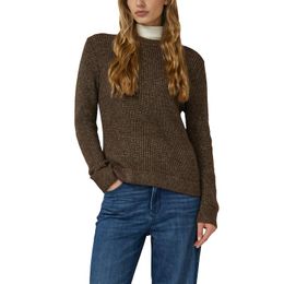 s.Oliver Damen s.Oliver Strickpullover aus Wollmix und mit Strickmuster braun 36