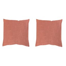 Home Wohnideen Dekokissen &raquo;ELMER 2ER PACK MIT F&Uuml;LLUNG&laquo; rosa Polyester B/L: 40cm x 40cm, 2 Stk.