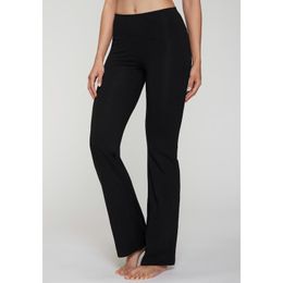 active by Lascana Lascana Active Damen LASCANA ACTIVE Jazzpants mit breitem B&uuml;ndchen schwarz 40/42, N-Gr