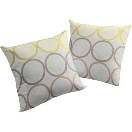 WIRTH Dekokissen &raquo;Zirbello&laquo; Kissenh&uuml;lle ohne F&uuml;llung, 2 St&uuml;ck gr&uuml;n Baumwolle, Polyester B/L: 40cm x 40cm, 2 Stk.