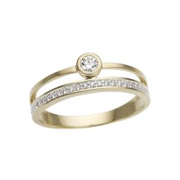 Firetti Damen Fingerring &raquo;Schmuck Geschenk Gold 333 Damenring Goldring&laquo; mit Zirkonia (synth.) gelb 19, Gelbgold 333, 2,5mm