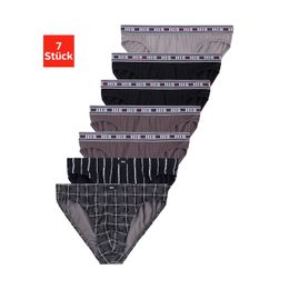 H.I.S. H.I.S Herren Slip Packung, 7 Stk. aus Baumwoll-Stretch schwarz S, 7 Stk.