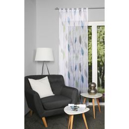 Home Wohnideen Vorhang &raquo;PAOLO&laquo; Schlaufen 1 Stk. tlg. Schlaufenschal PAOLO bedruckt blau Voile, Polyester 145cm, Schlaufen, 140cm
