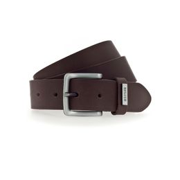 Mustang Herren Mustang Lederg&uuml;rtel &raquo;"Wayne"&laquo; mit benieteter Schlaufe, unifarben, im Casual-Design braun 110