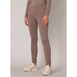 Base Level Damen Treggings mit elastischem Bund und Viskose grau 40, N-Gr