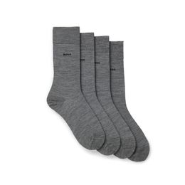 BOSS Herren BOSS Socken &raquo;2P RS Uni WO&laquo; Packung, 2 Paar tlg. mit eingesticktem Markenlogo grau 39-42