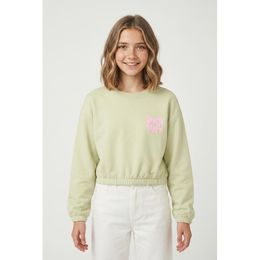 Tom Tailor Kinder Tom Tailor Sweater, mit Statement-Print gr&uuml;n 128