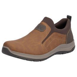 Rieker Herren Slipper , Schlupfschuh, Halbschuh, Freizeitschuh mit gepolstertem Schaftrand braun 41