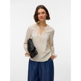 V&eacute;ro Moda Vero Moda Damen Blusenshirt &raquo;VMMILLIE LS TOP WVN GA&laquo; mit Bindedetail L