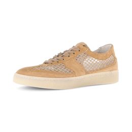 Gabor Damen Plateausneaker Freizeitschuh, Halbschuh, Schn&uuml;rer, Kontrastbesatz beige 36