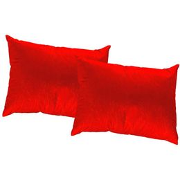 WIRTH Dekokissen &raquo;Lahnstein&laquo; Kissenh&uuml;lle ohne F&uuml;llung, 2 St&uuml;ck rot Polyester B/L: 50cm x 50cm, 2 Stk.