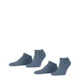 Esprit Herren Sneakersocken &raquo;Basic Uni&laquo; 2 Paar, weich, uni Socken, schmales B&uuml;ndchen blau 43-46