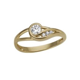 Firetti Damen Goldring &raquo;Schmuck Geschenk Gold 333 Tropfendesign&laquo; mit Zirkonia (synth.) gold 18, Gelbgold 333, 2mm