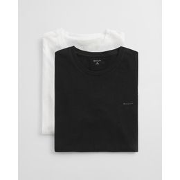 Gant Herren Kurzarmshirt &raquo;C-NECK T-SHIRT 2-PACK&laquo; Mit Rundhalsausschnitt schwarz-wei&szlig; M