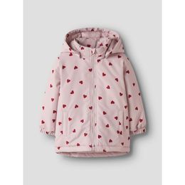 name it M&auml;dchen Outdoorjacke &raquo;NMFMAXI JACKET PA AOP NOOS&laquo; mit Kapuze Kunstfaser, wasserabweisend, reflektierendes Detail 92
