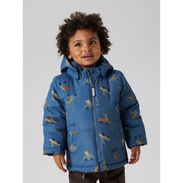 name it Jungen Outdoorjacke &raquo;NMMMAX PA JACKET AOP NOOS&laquo; mit Kapuze blau 92