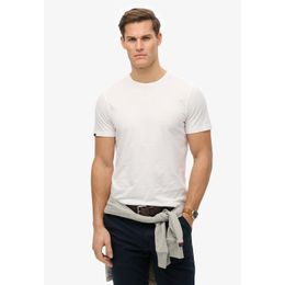 Superdry Herren Rundhalsshirt &raquo;CLASSIC ESSENTIAL TEE&laquo; Relaxed Fit, aus Baumwolle und Single Jersey, mit Rundhalsausschnitt wei&szlig; XXL