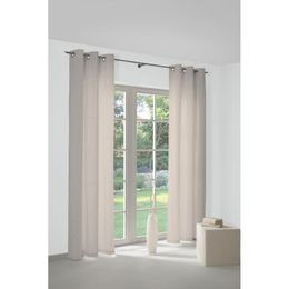 WIRTH Vorhang &raquo;Torbole&laquo; &Ouml;sen 1 Stk. tlg. gelb Jacquard, Baumwolle, Polyester 145cm, &Ouml;sen, 132cm