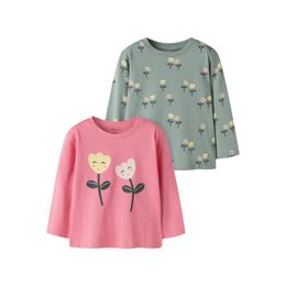 name it M&auml;dchen Langarmshirt &raquo;NMFVELDA 2P LS NREG TOP&laquo; Packung, 2 Baumwolle, regular fit 104