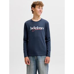 Jack & Jones Jack & Jones Junior Kinder Langarmshirt &raquo;JJTOM TEE LS CREW NECK JNR&laquo; Baumwolle, regular fit blau 140