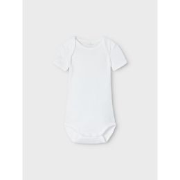 name it Jungen Body &raquo;NBNBODY 3P SS SOLID WHITE 4 NOOS&laquo; Packung, 3 Stk. wei&szlig; 74, N-Gr